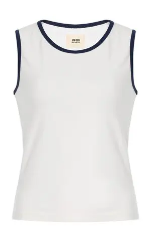 FM 669 Cotton Tank Top - White