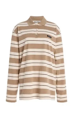 Women's Striped Cotton Polo