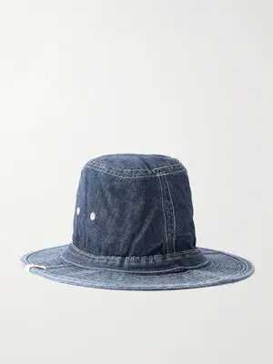 Visvim Logo-appliqued Denim Fedora