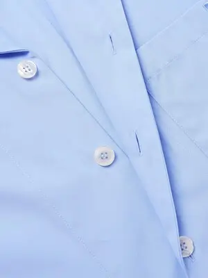 Dolce & Gabbana Camp-collar Logo-embroidered Cotton-poplin Shirt