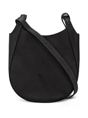 Longchamp Le Foulonné Leather Cross Body Bag - Black