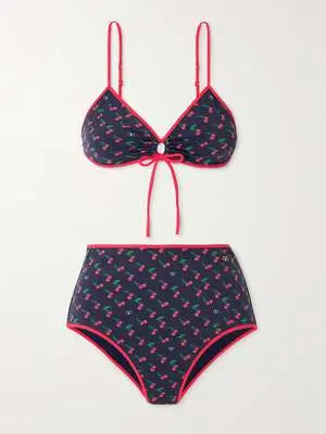 Valentino Garavani Printed Bikini Navy
