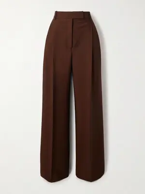 RÓHE Pleated Wool And Mohair-blend Pants