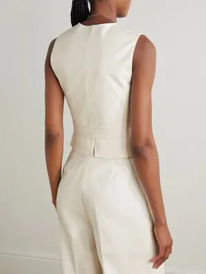 Max Mara Zampa Cotton-blend Wrap Vest