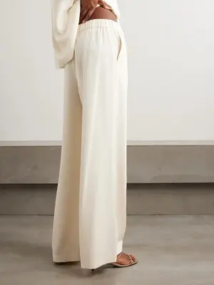 Max Mara Bonn Silk-blend Wide-leg Pants