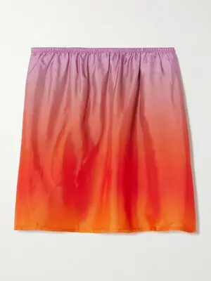 LIDO Dégradé Satin-twill Mini Skirt