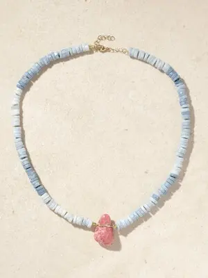 Jia Jia Aurora Rhodochrosite And Opal Necklace - Gold