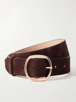 Gabriela Hearst Elster Suede Belt Brown