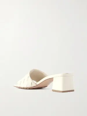 Bottega Veneta Riva Intrecciato Leather Mules - Neutrals