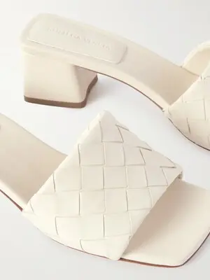 Bottega Veneta Riva Intrecciato Leather Mules - Neutrals