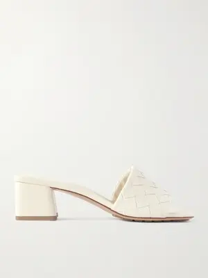 Bottega Veneta Riva Intrecciato Leather Mules - Neutrals