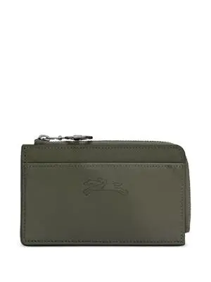 Longchamp Embossed Leather Cardholder - Green