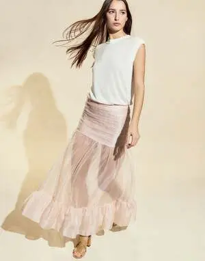 Pink Silk Skirts
