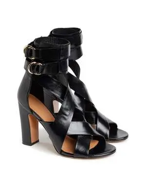 Cynthia Rowley Cece Wrap Heel - Black