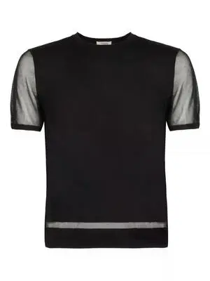 Agnona Mesh-panel Knitted T-shirt