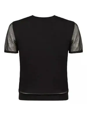 Agnona Mesh-panel Knitted T-shirt