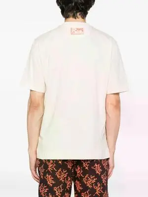 Fendi Floral-print T-shirt - Neutrals