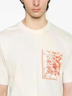 Fendi Floral-print T-shirt - Neutrals