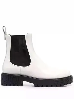 FERRAGAMO Leather Chelsea Boots