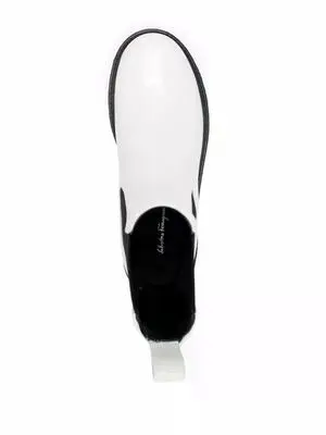 FERRAGAMO Leather Chelsea Boots