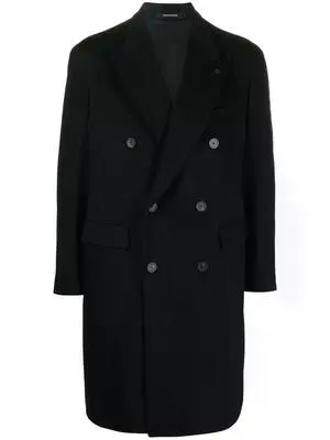 Tagliatore Double-breasted Cashmere Coat - Black