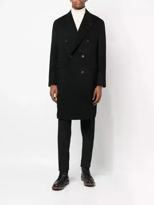 Tagliatore Double-breasted Cashmere Coat - Black