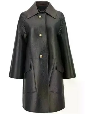 FERRAGAMO Textured Nappa-leather Coat
