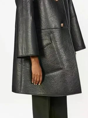 FERRAGAMO Textured Nappa-leather Coat