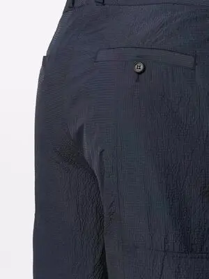 FERRAGAMO Navy Seersucker Trousers