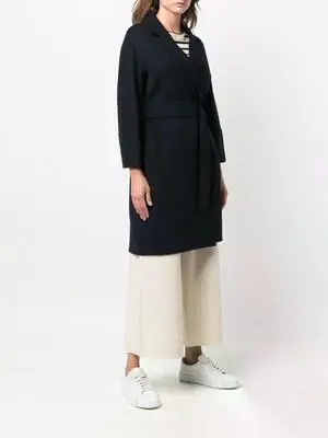 Max Mara Notched-lapels Single-breasted Virgin Wool Coat - Blue