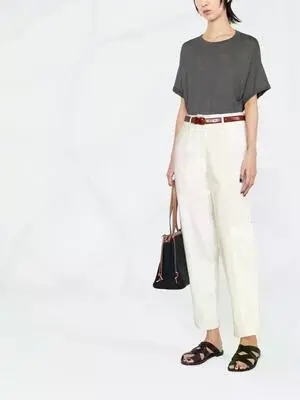Brunello Cucinelli Round-neck Short-sleeve T-shirt - Grey