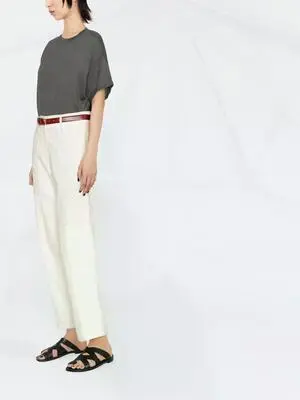 Brunello Cucinelli Round-neck Short-sleeve T-shirt - Grey