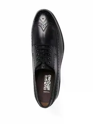 FERRAGAMO Marcus Perforated Derby Shoes