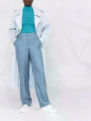 FERRAGAMO High-waisted Silk Trousers