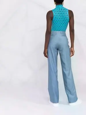 FERRAGAMO High-waisted Silk Trousers