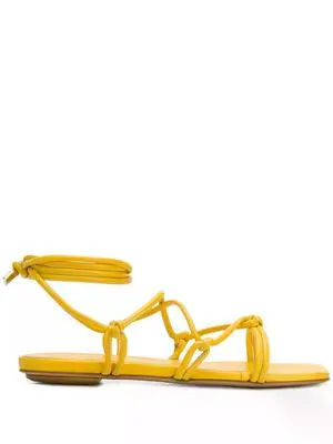 GIABORGHINI Bella Flat Leather Sandals