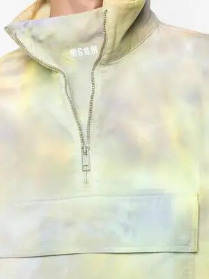 MSGM Tie-dye Half-zip Sweatshirt