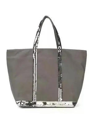 Vanessa Bruno Sequin Trim Shopping Tote - Grey