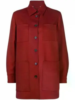 FERRAGAMO Long Sleeve Virgin Wool Shirt