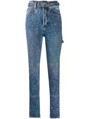 MSGM Paint-splattered Slim-fit Jeans