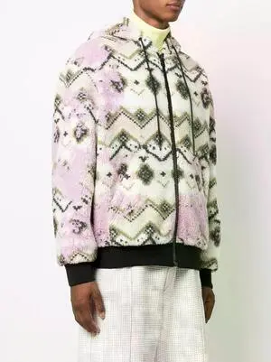 MSGM Geometric Print Hooded Jacket