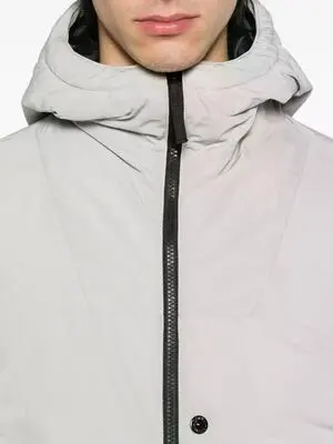 Stone Island Hooded Zip-front Jacket - Grey