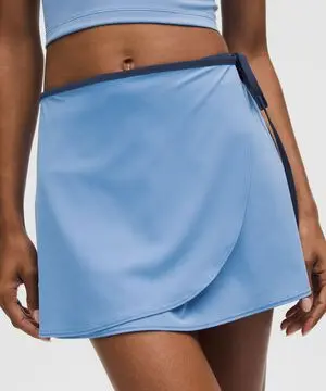 Lululemon Wrap-front Mid-rise Tennis Skirt - Pool Party/club Blue