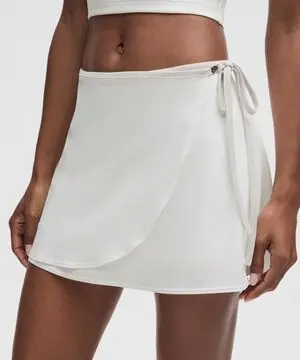 Lululemon Wrap-front Mid-rise Tennis Skirt - White/vapor