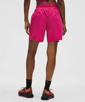 Lululemon Glyde Relaxed Mid-rise Hiking Short 7 - Raspberry Coulis