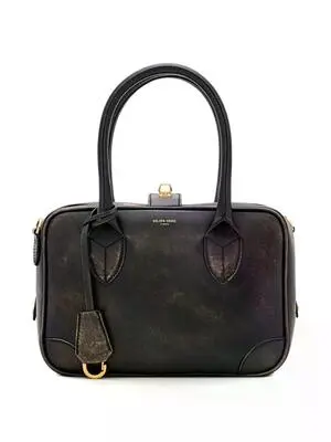GOLDEN GOOSE Vita Top-handle Leather Bag - Black