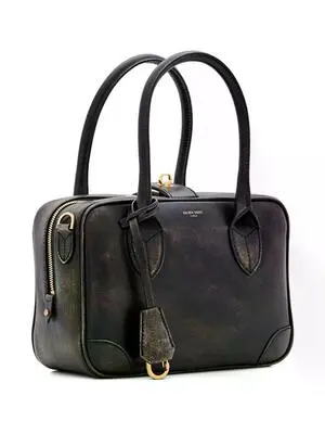 GOLDEN GOOSE Vita Top-handle Leather Bag - Black