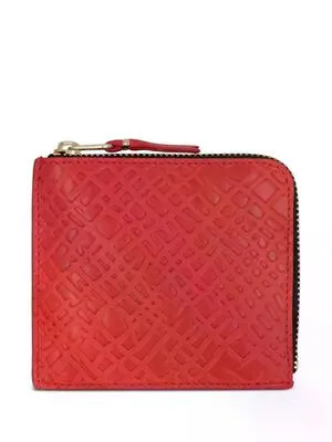 Comme Des Garçons Embossed Zip Wallet - Red