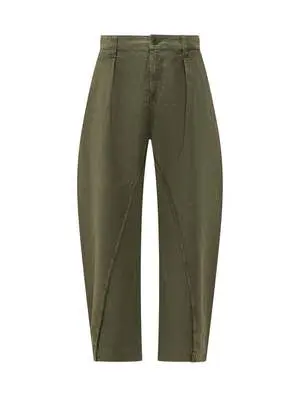 JW Anderson Twisted Cotton Pants - Green