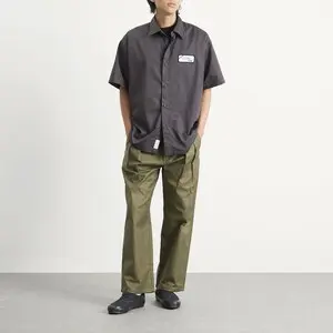 WTAPS Logo Work Shirt - Charcoal